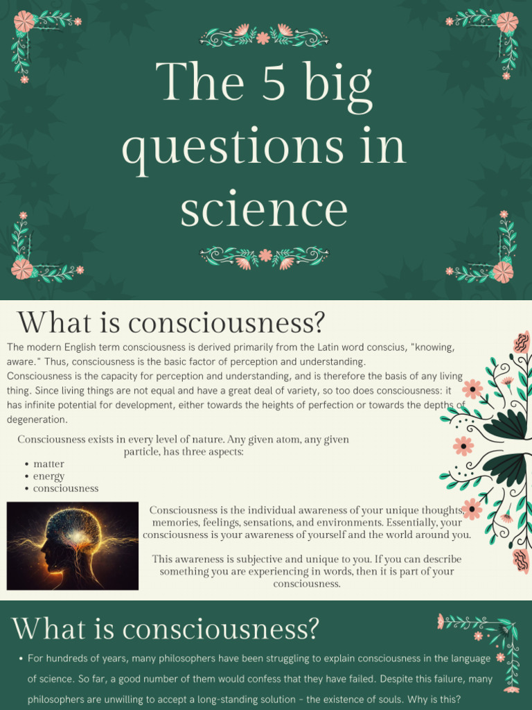 The 5 Big Questions in Science | PDF