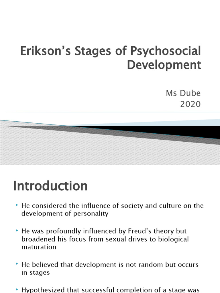 Erikson's Stages of Psychosocial Development-1 | PDF | Human Life Stages | Interpersonal ...