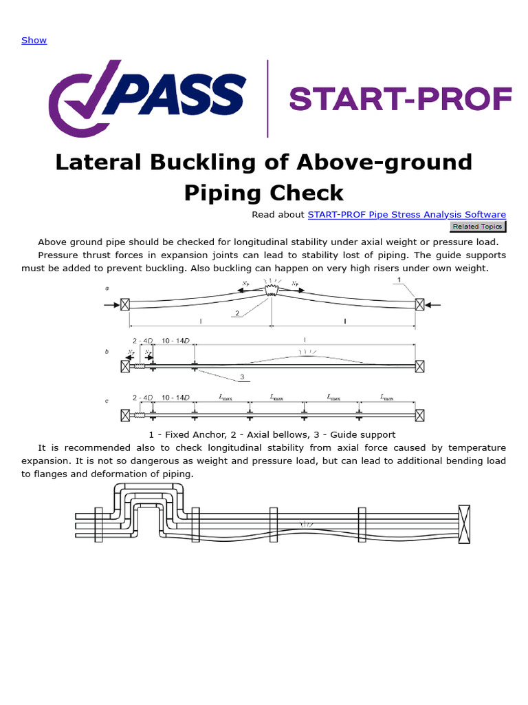 Piping Stability for Engineers | PDF | Buckling | Pipe (Fluid Conveyance)