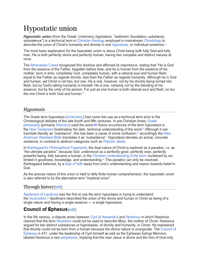 Hypostatic Union | PDF | Ancient Christian Controversies | Ancient ...