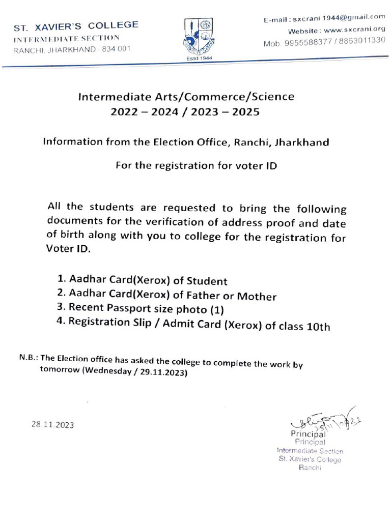 NOTICE For 1st and 2nd Year | PDF