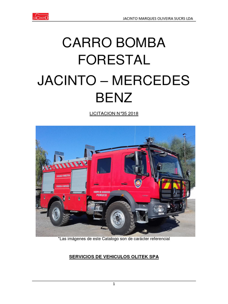 Descriptivo - Tec - Olitek - Jacinto - Modelo MERCEDES BENZ ATEGO 1330F | PDF | Bomba | Aluminio