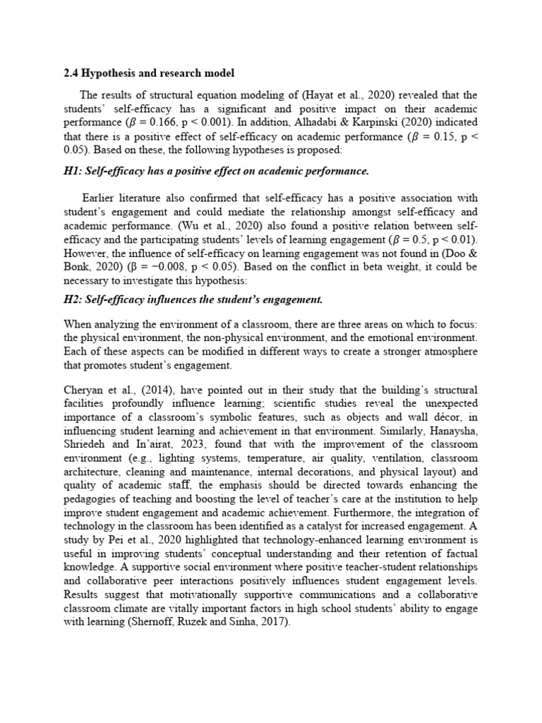 Hypothesis and Research Model | PDF | Cognition