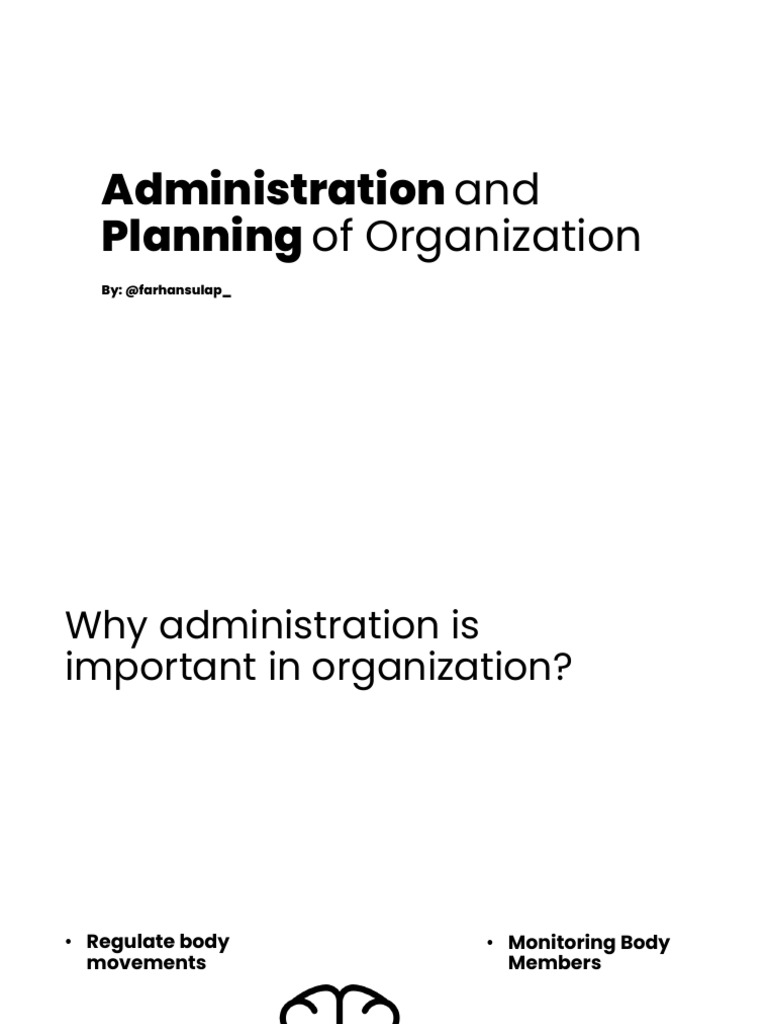 Importance of Administration in Organizations | PDF | Strategic ...