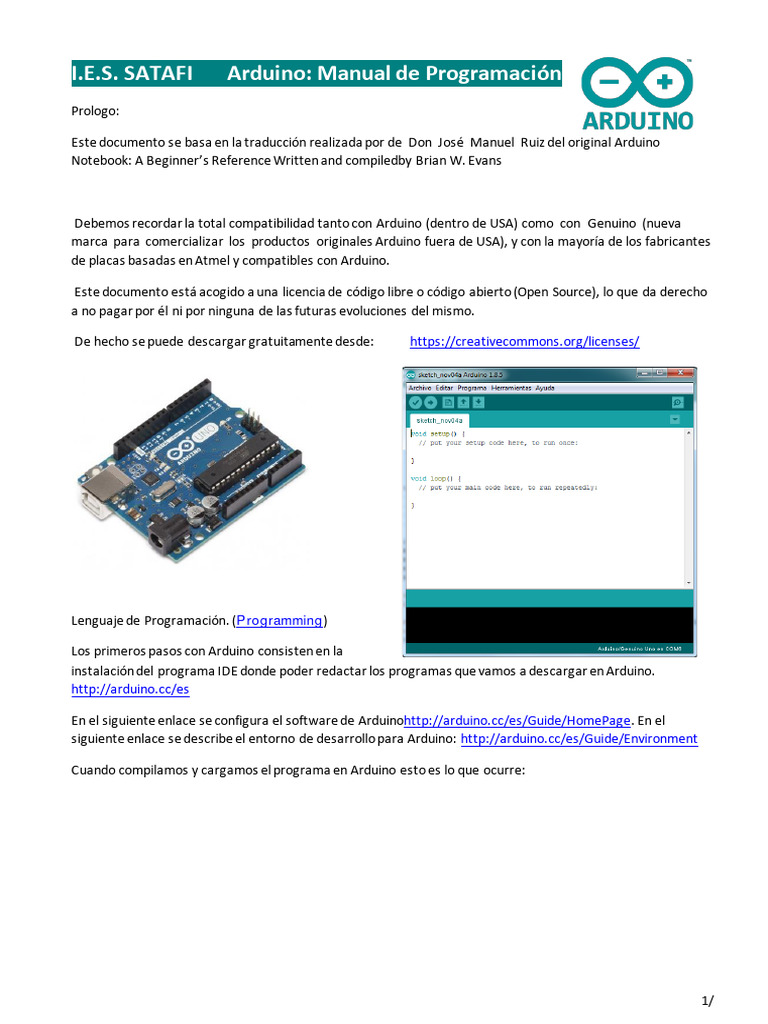 Arduino Teoría | PDF | Variable (informática) | Programa de computadora