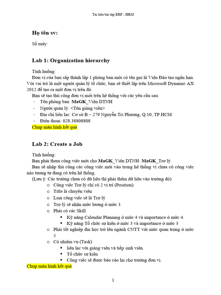 Labs HRM GK | PDF