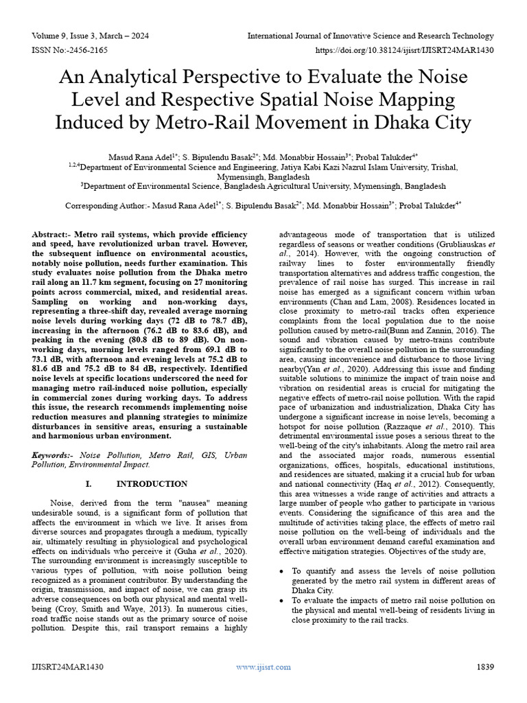 An Analytical Perspective to Evaluate the Noise Level and Respective Spatial Noise Mapping ...