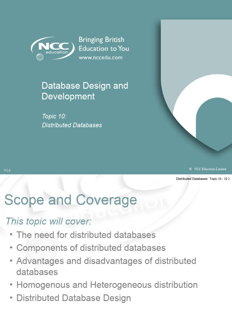 DDD_Topic_10_-_Distributed_Databases | PDF | Databases | Oracle Database DDD_Topic_10_-_Distributed_Databases | PDF | Databases | Oracle Database
