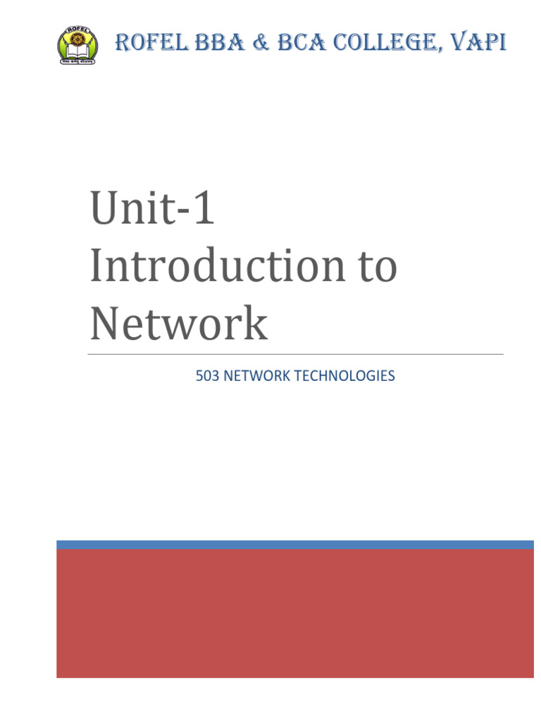 Unit 1 Pdf Network Topology Computer Network