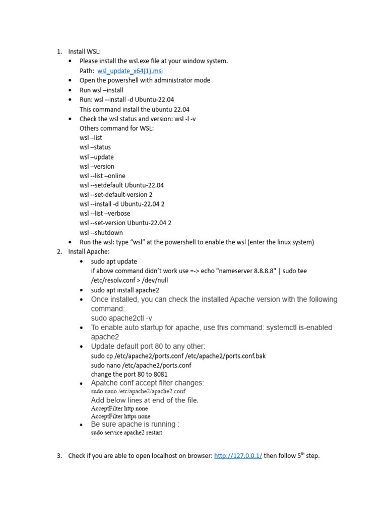 Install WSL - Updated Infosys | PDF | Sudo | My Sql