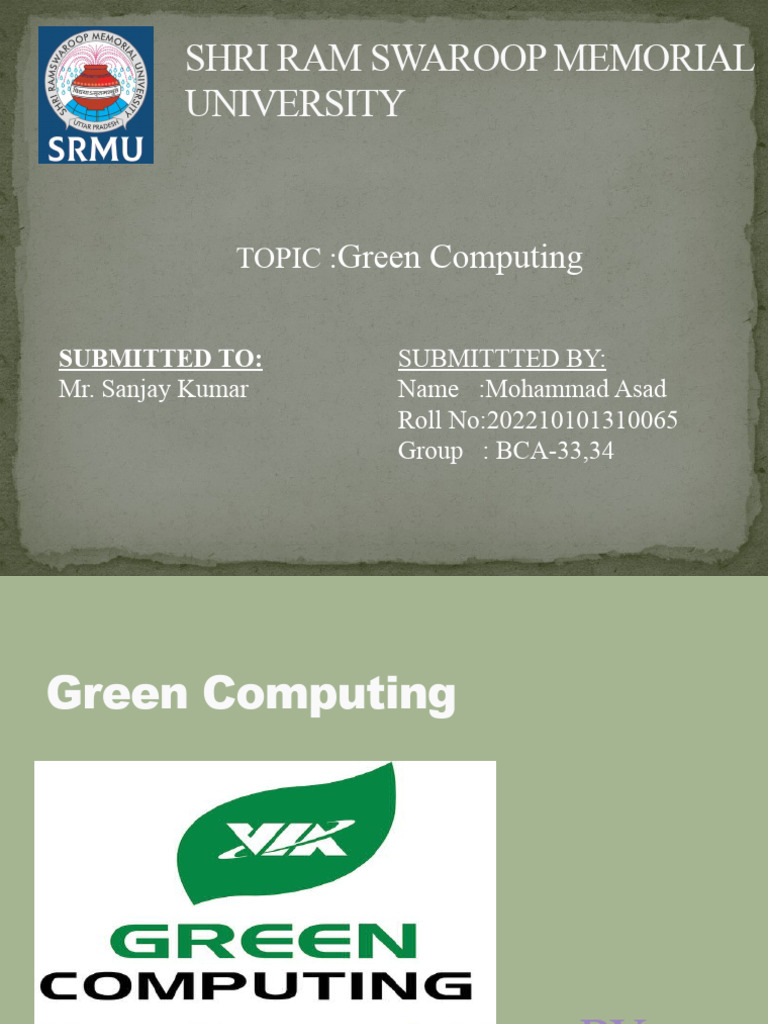 GREEN COMPUTING PPT Final (1) (Read-Only) | PDF | Electronic Waste | Computer Hardware