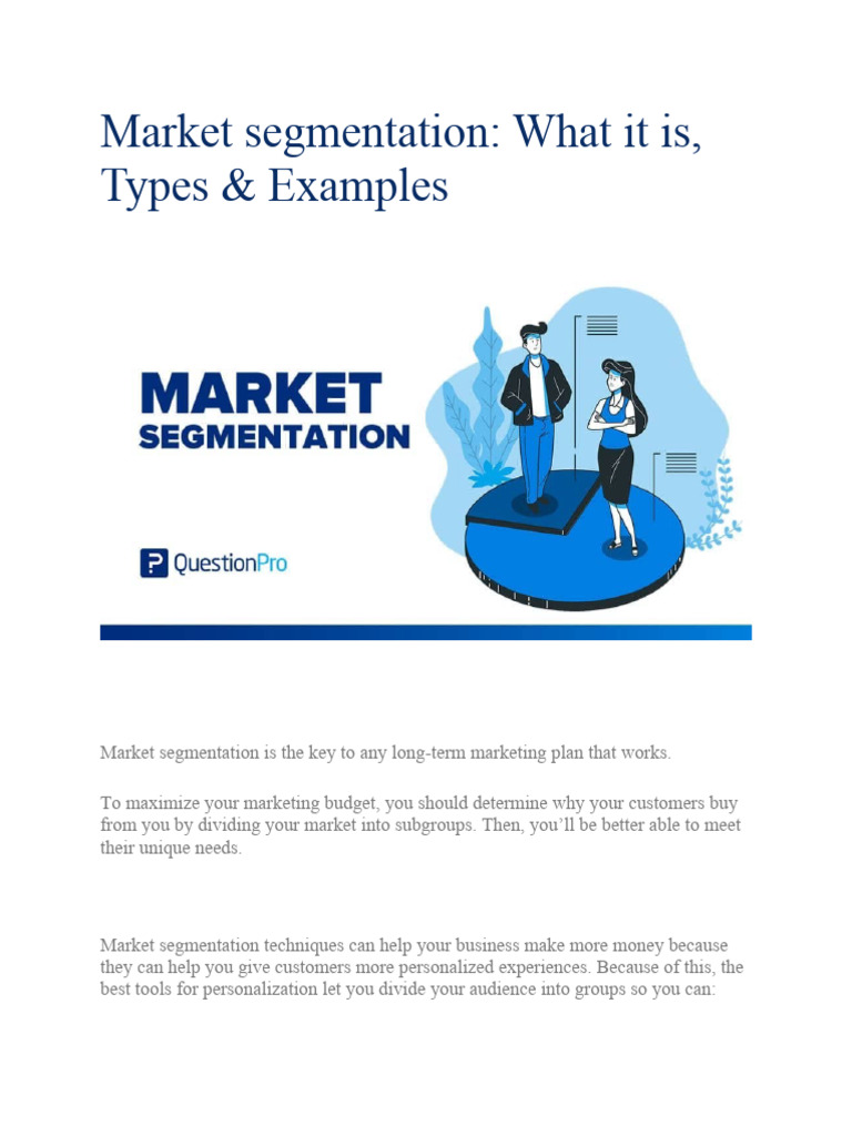Market Segmentation | PDF | Market Segmentation | Marketing