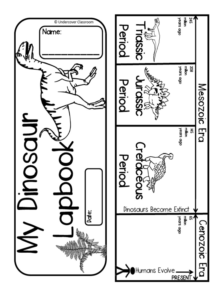 Dinosaur Lapbook Project Guide | PDF | Dinosaurs | Paleontology