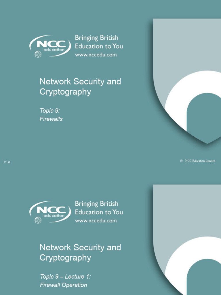 NSC Topic 9 with additional Notes | PDF | Firewall (Computing ...