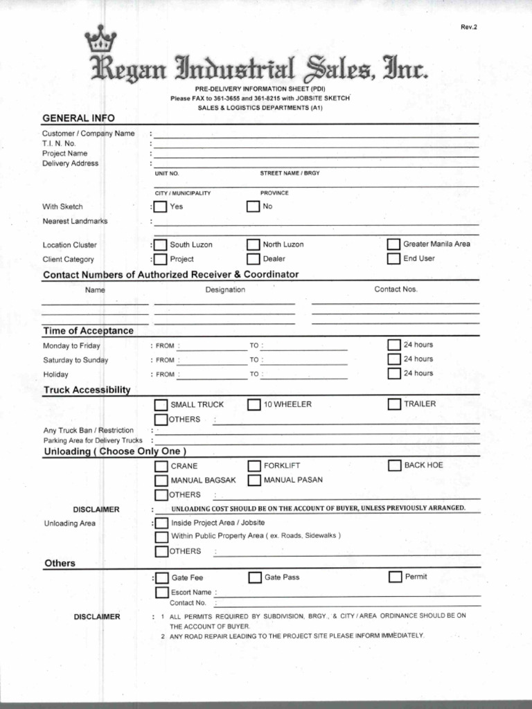 PDI FORM NEW | PDF