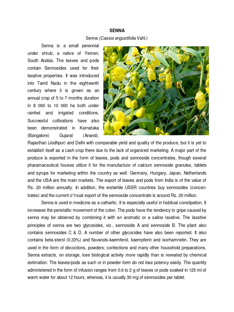 Senna | PDF | Seed | Sowing