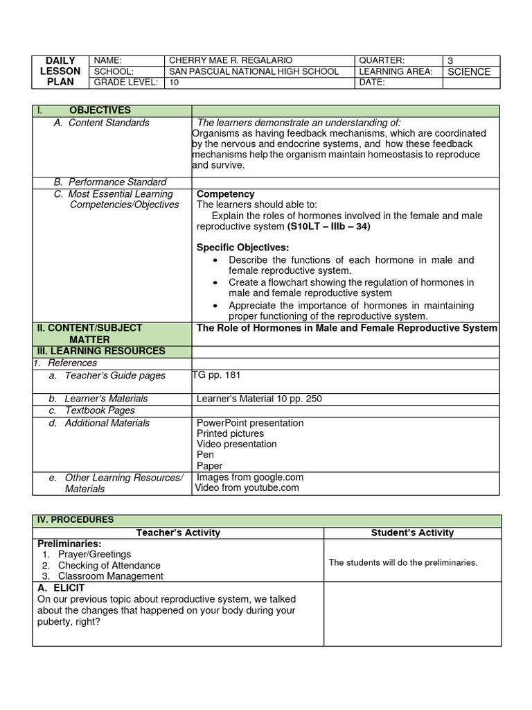 The Roles of Hormones_DLP 10 | PDF | Birth Control | Luteinizing Hormone
