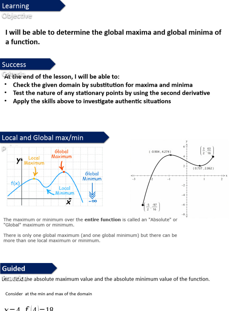 23 Ex 5G Absolute Maximum and Minimum | PDF | Algorithms | Mathematical ...