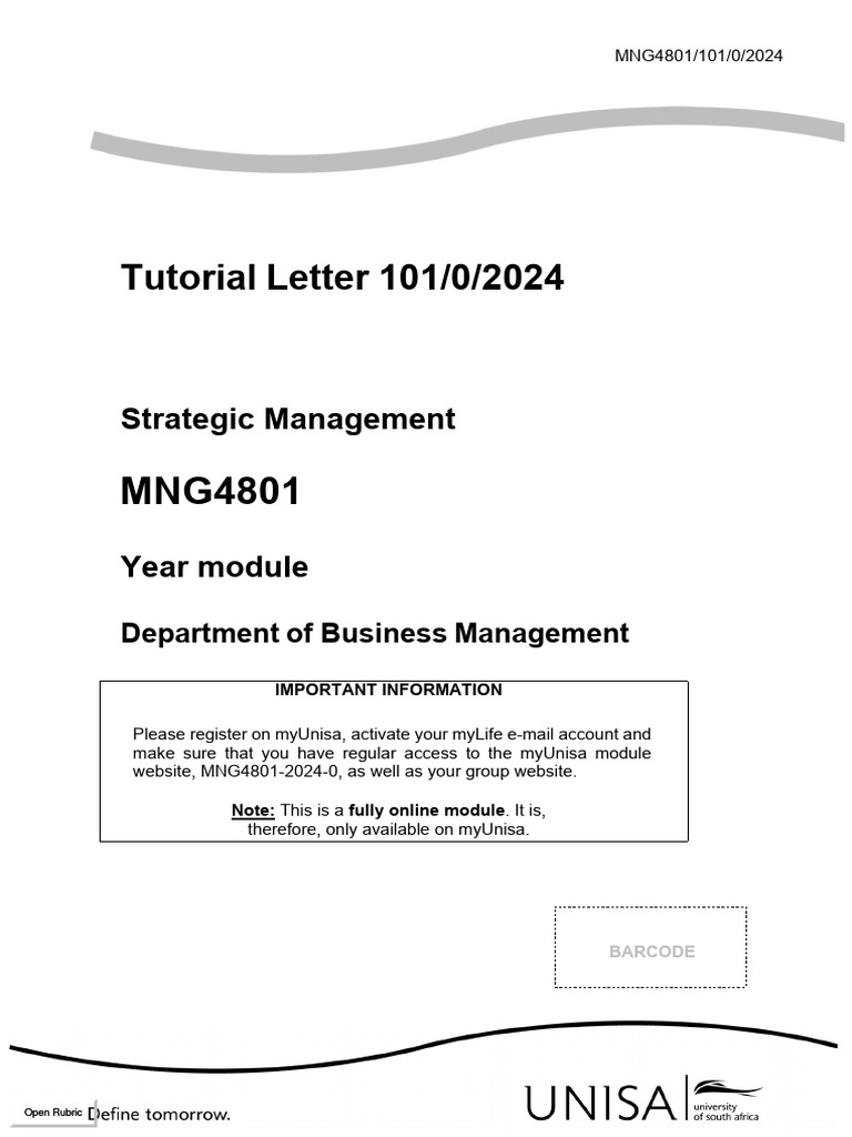 MNG4801 - 2024 - TL - 101 - Assignment 1 | PDF | Libraries | Turnitin