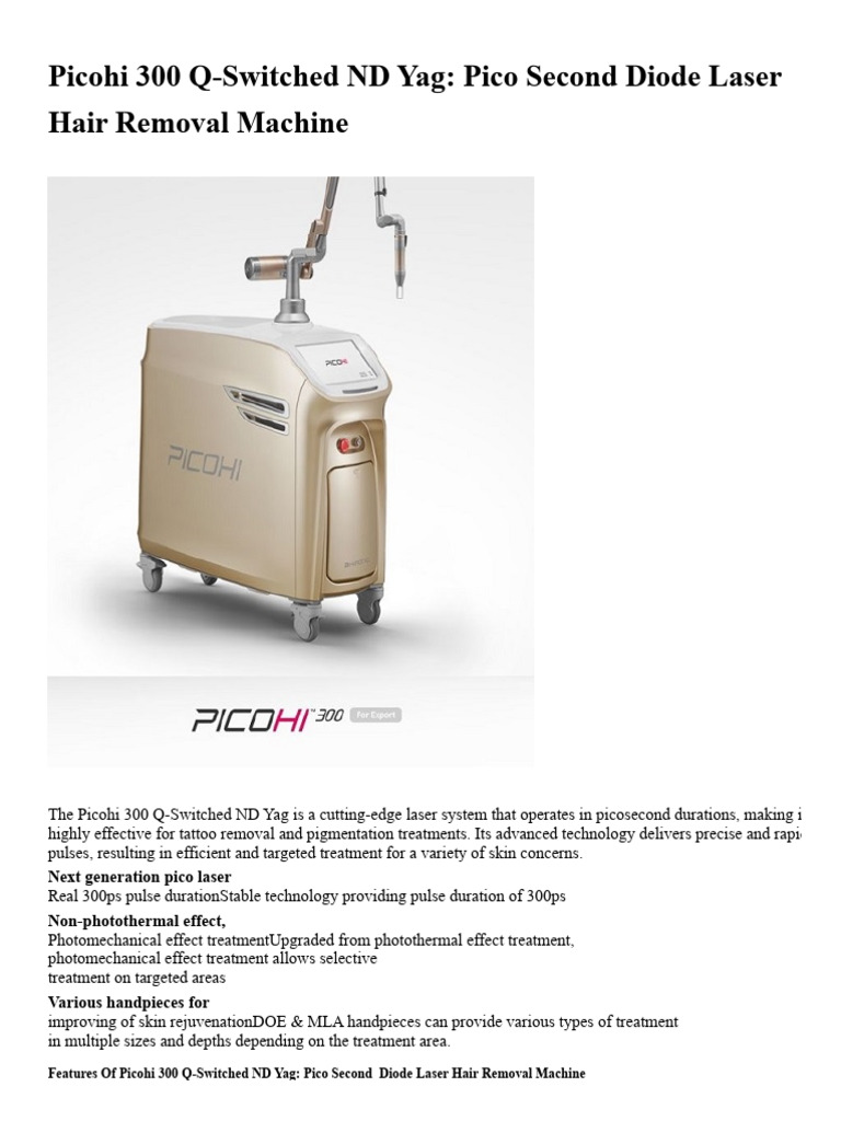 Picohi 300 Q-Switched ND Yag Pico | PDF | Science & Mathematics | Computers