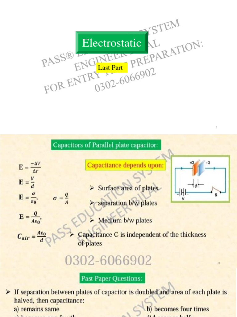 Lecture 09 Electrostatic Last Part + Analytical Geometry Last Part + Series 3 | PDF | Ring ...