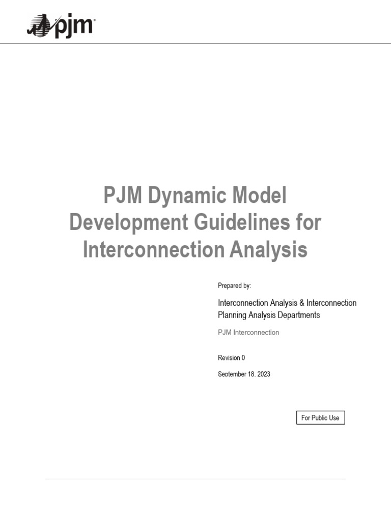 PJM Interconnection Model Guidelines | PDF | Power Inverter | Transformer