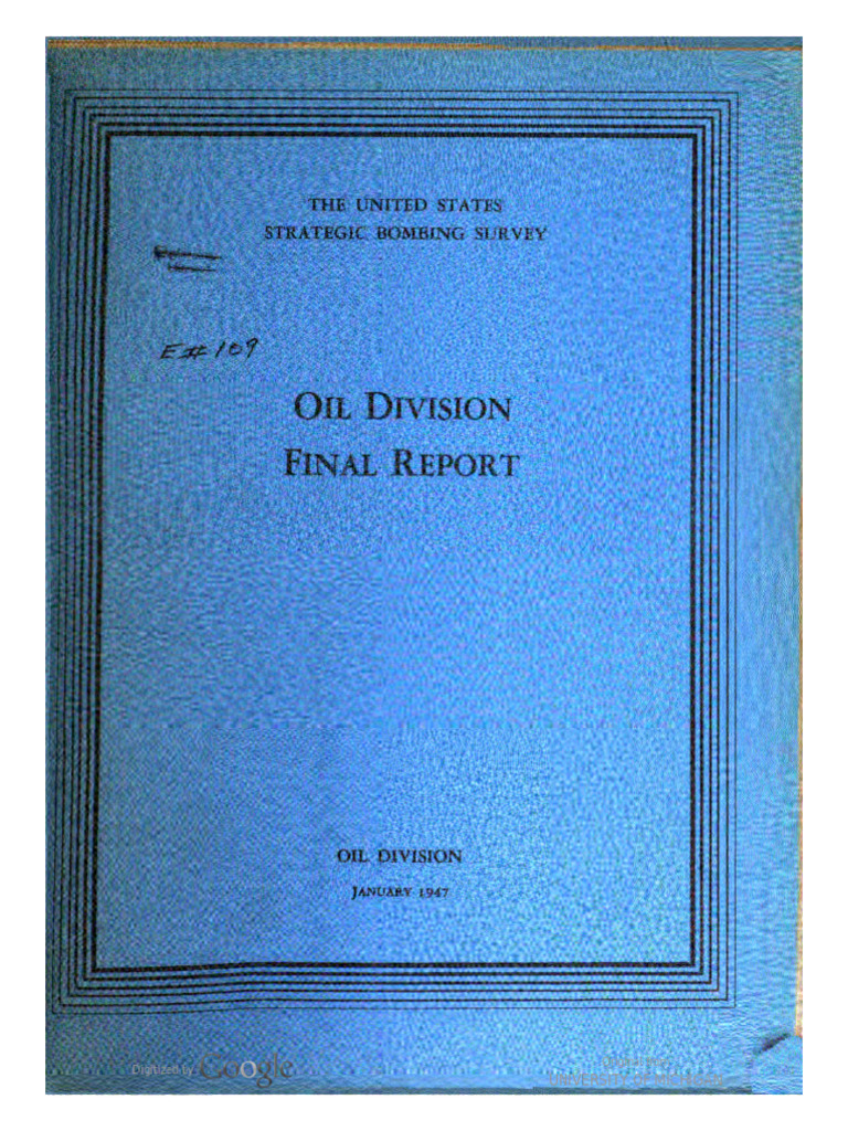 109 - Oil Division Final Report | PDF | Gasoline | Petroleum