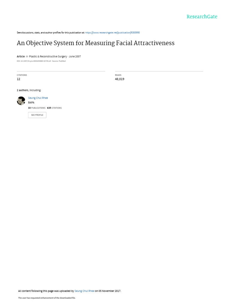 Bashour - Plast Reconstr Surg06 - An Objective System For Measuring ...