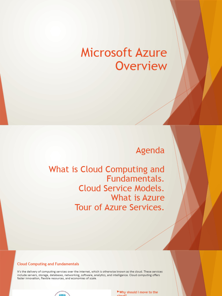 Microsoft Azure Overview | PDF | Cloud Computing | Microsoft Azure