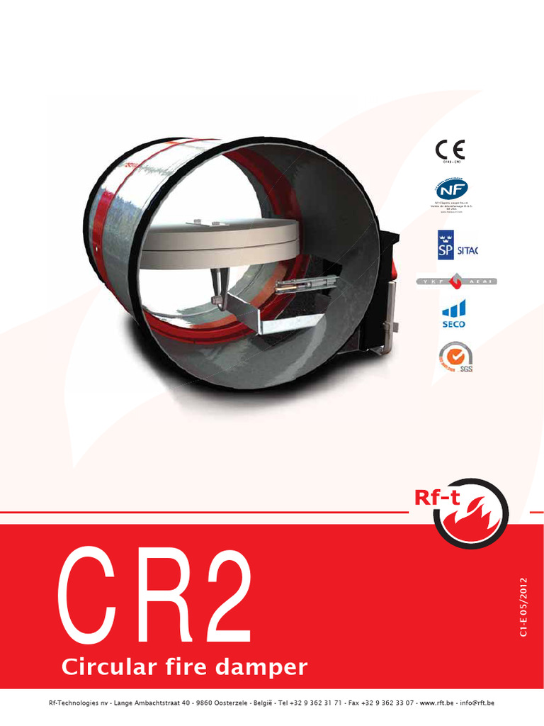 Circular Fire Damper CR2 Specifications | PDF | Fuse (Electrical) | Switch