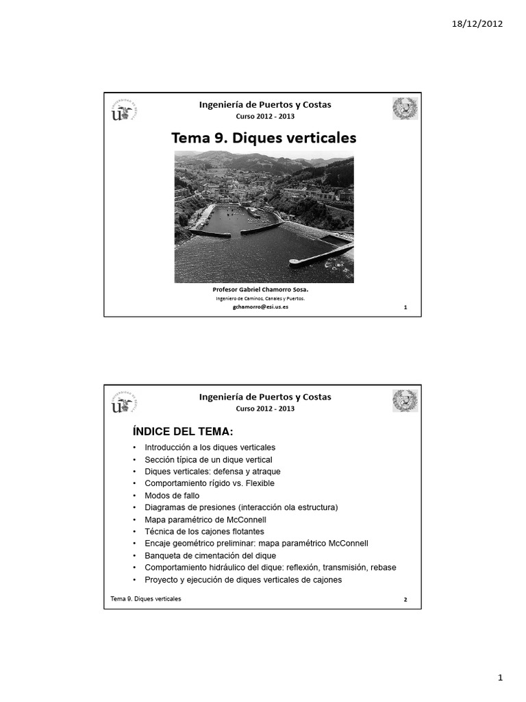 OM-8. Diques verticales | PDF | Dique | Fundación (Ingeniería) OM-8. Diques verticales | PDF | Dique | Fundación (Ingeniería)