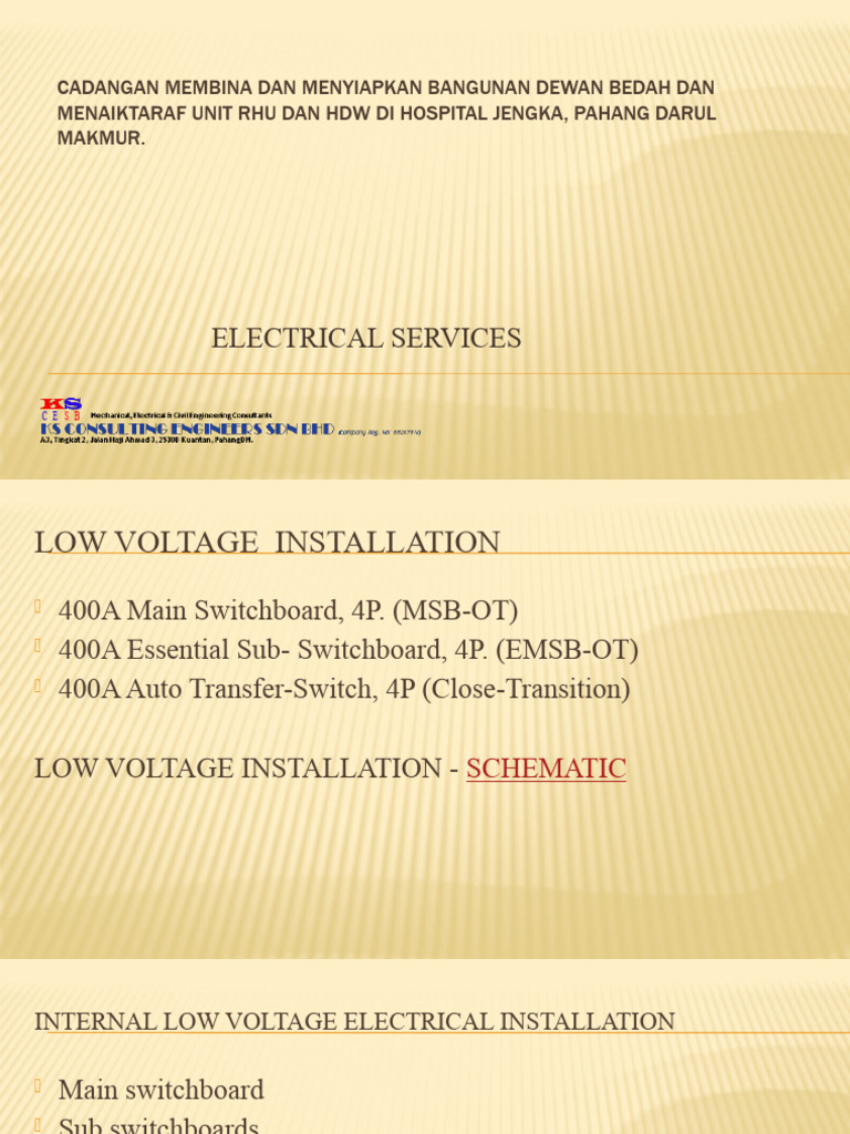 Presentation Jengka | PDF | Electrical Wiring | Equipment