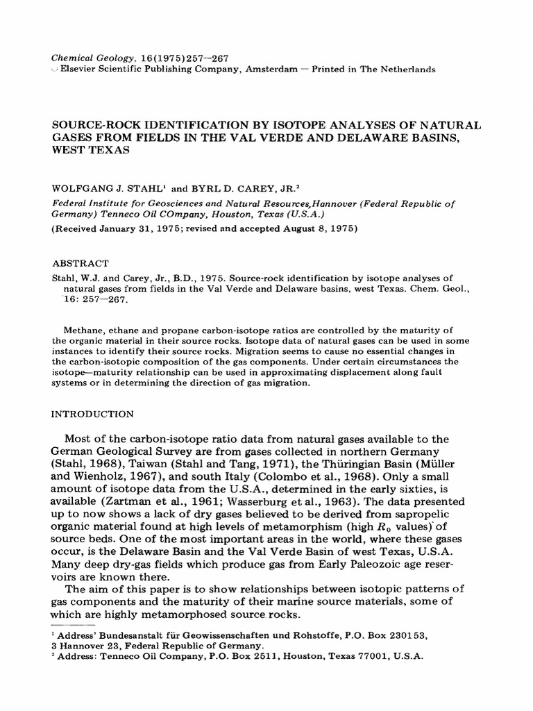 Source Rock Identification by Isotope | PDF | Natural Gas | Hydrocarbons