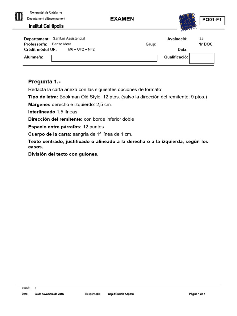 Examen Benito | PDF | Ingeniería Informática | Equipo de oficina
