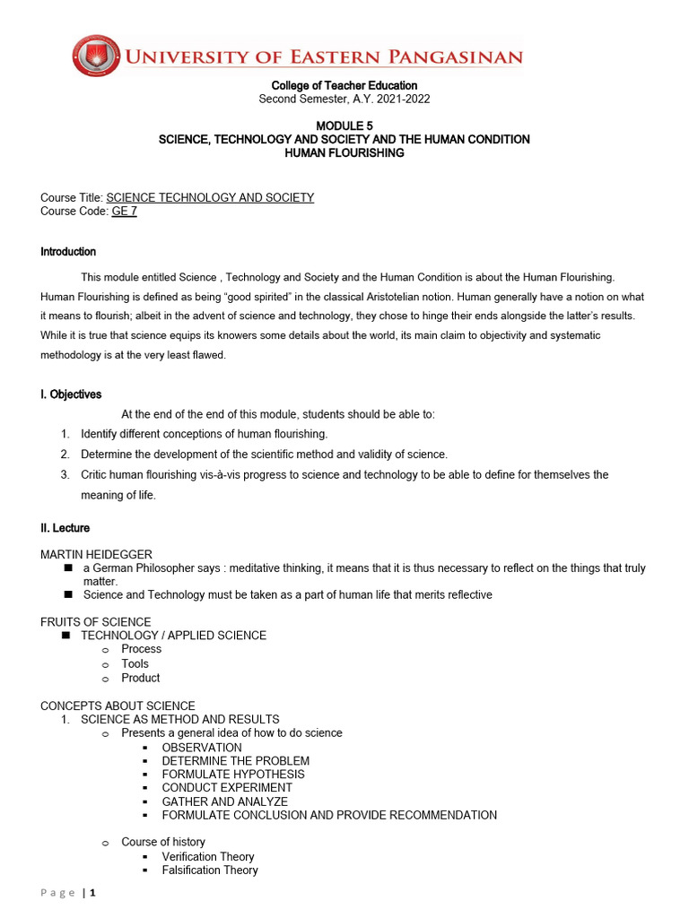 Modular Tool For Midterm Period in Ge 7 STS | PDF