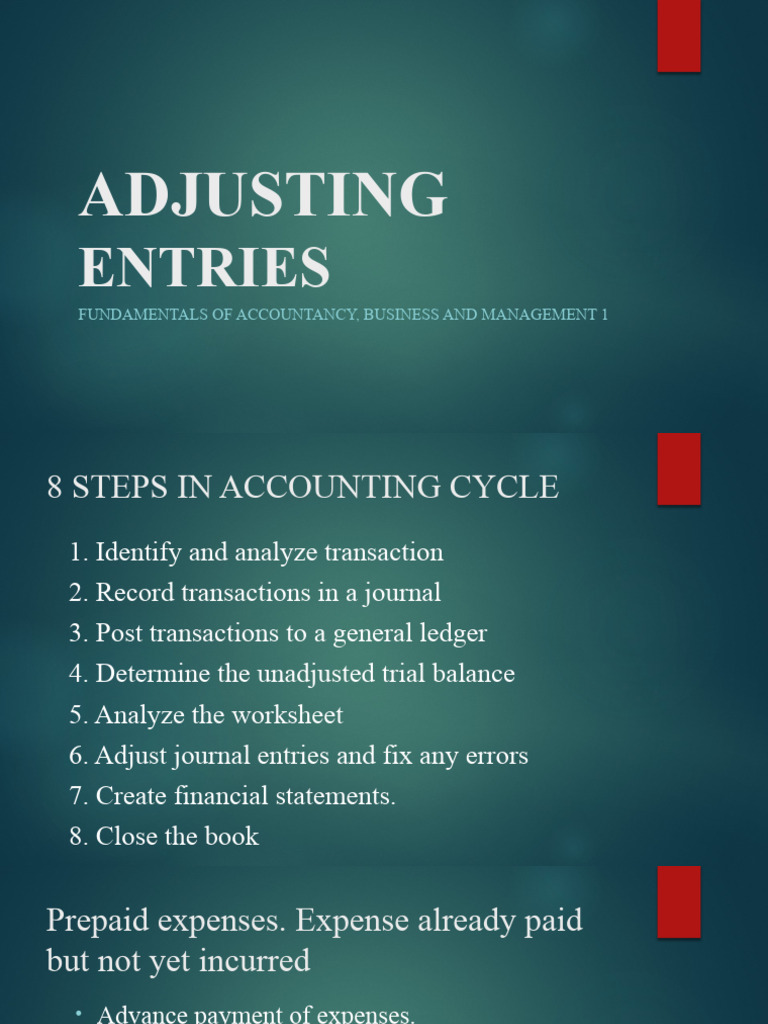 ADJUSTING-ENTRIES-PPT-Examples-and-activity | PDF | Depreciation | Expense