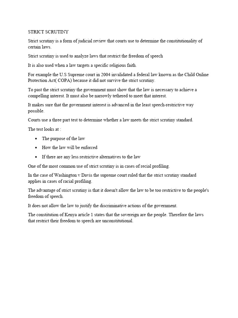 Strict Scrutiny | PDF