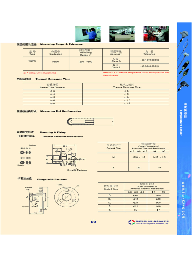 WZPK2-334 PT100 Anhui Tiangkang (Group) | PDF | Electrical Connector ...