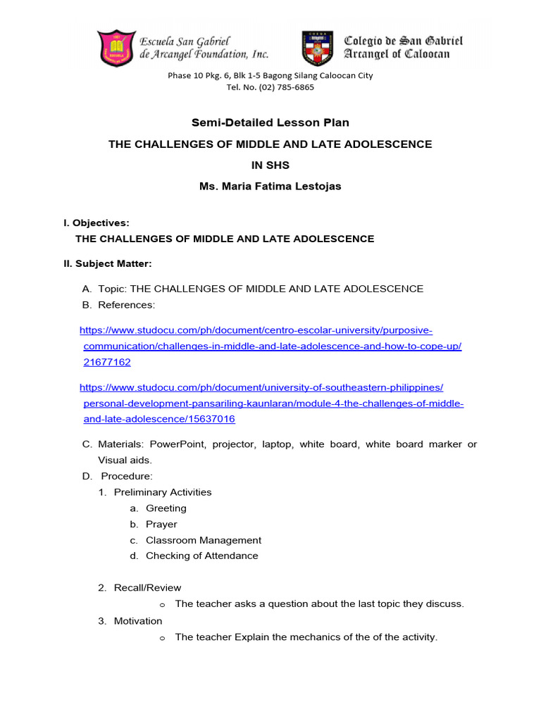 Lesson Plan - by Lestojas | PDF | Behavioural Sciences | Psychological ...