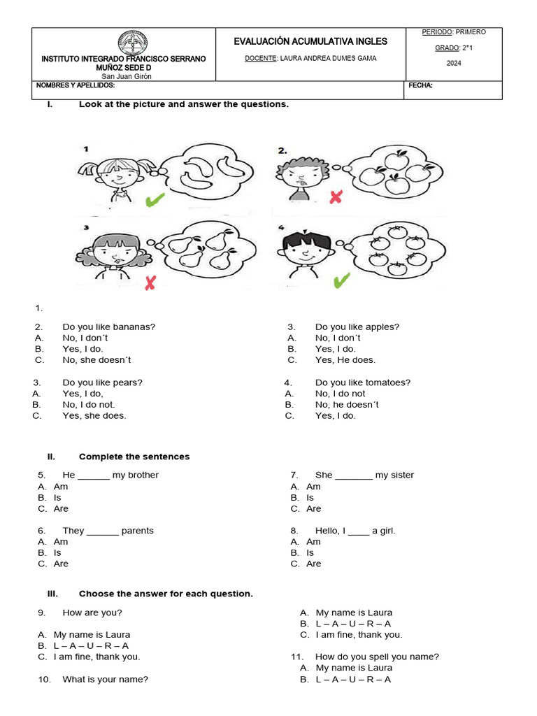 English Second Grade | PDF