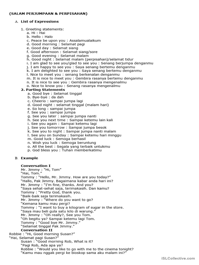 Speaking Tutorial - Conversation Vocabulary 6 Pages of Samples | PDF
