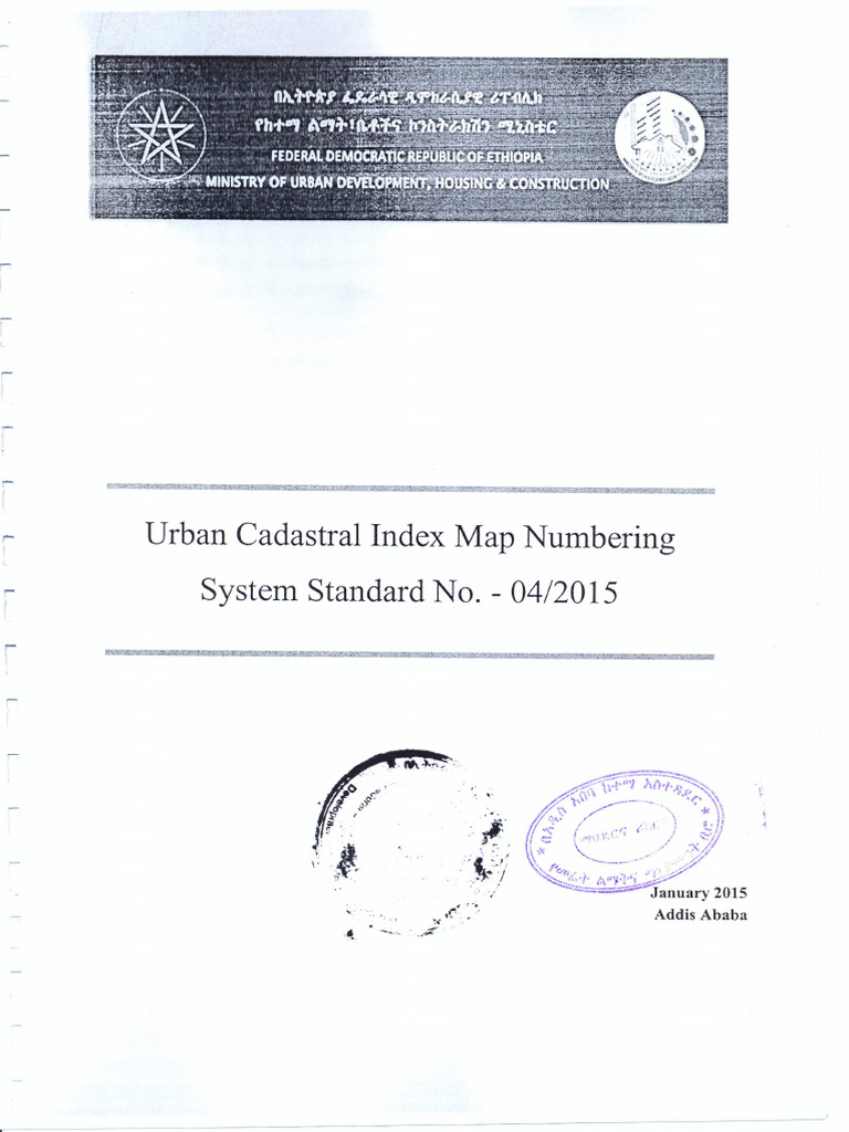 Urban Cadastral Index Map Numbering System No 04 Pdf