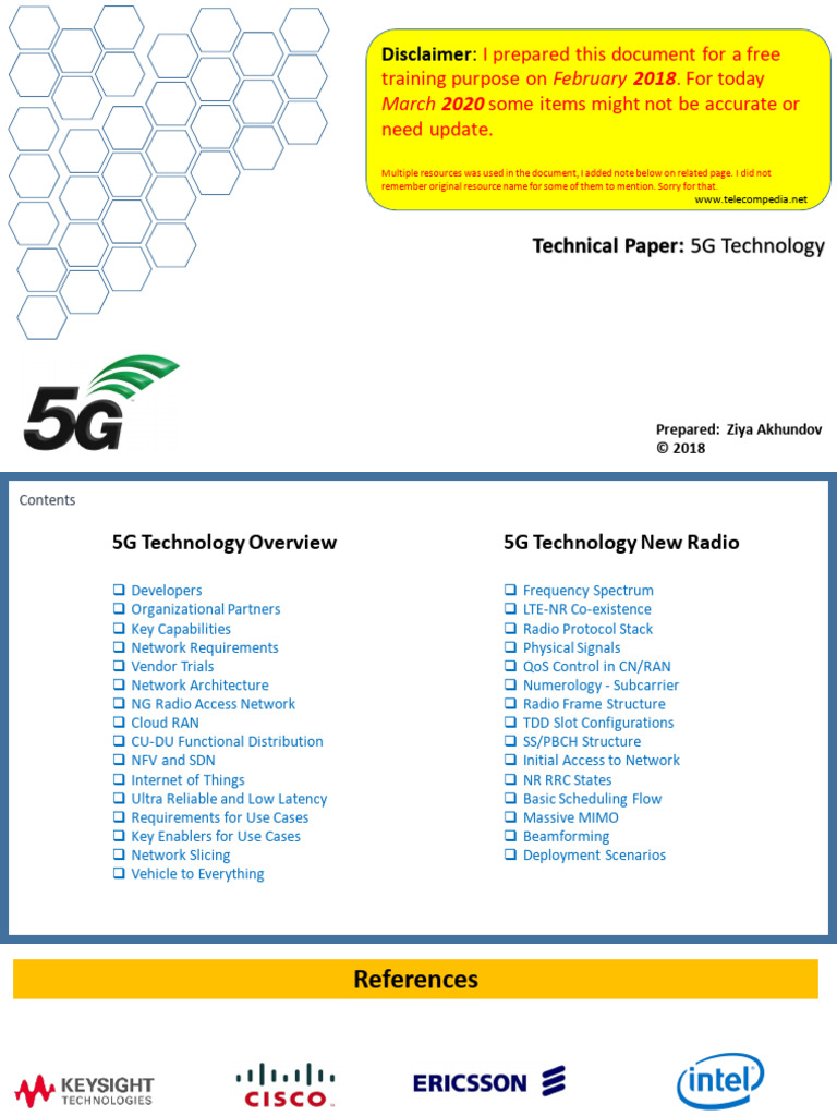 5G Technology Introduction 2018 | PDF | Lte (Telecommunication ...