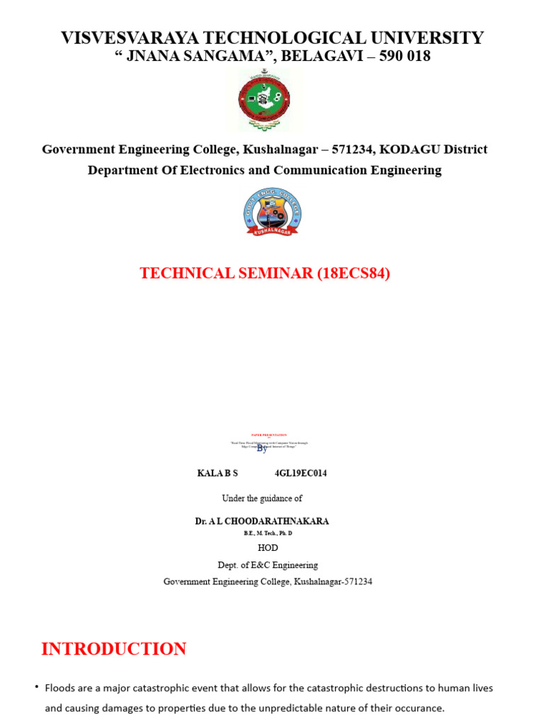 Technical Seminar Ppt.k-1 | PDF | Image Resolution | Internet Of Things