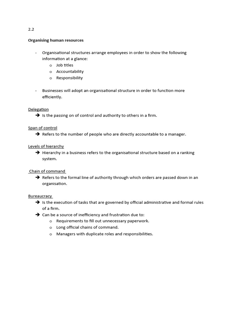 2.2 ib | PDF | Organizational Structure | Business Economics