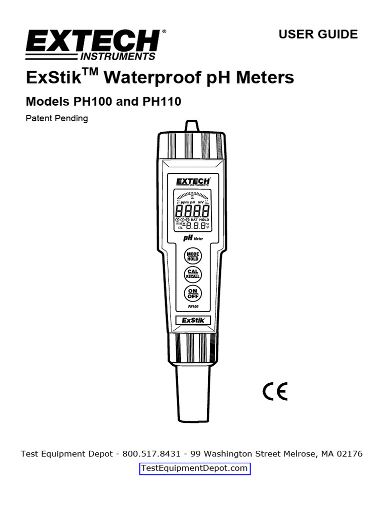 Ph100 Ph110 Manual | PDF | Ph | Physical Chemistry