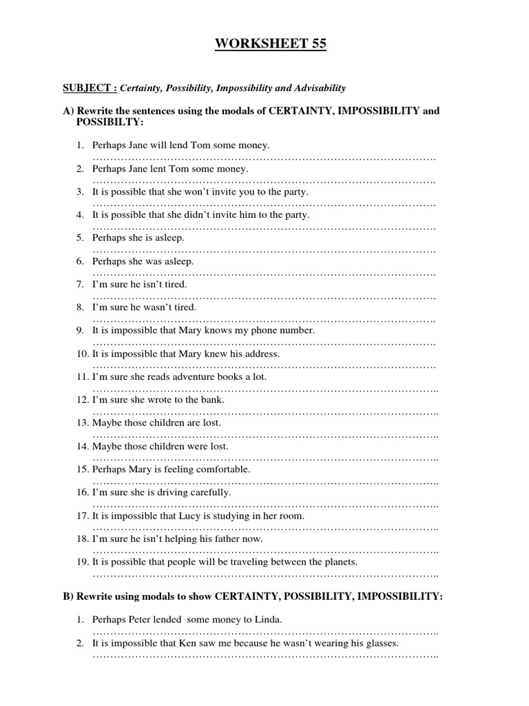 Certainty, Possibility | PDF