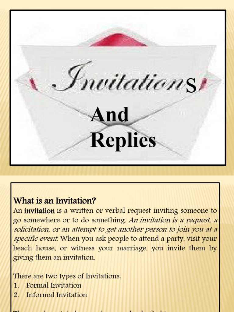 PPT Invitations and Replies (2) | PDF