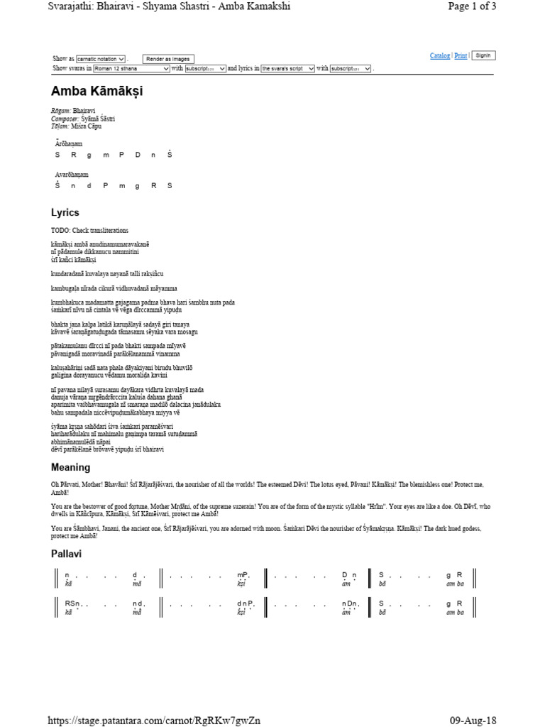 S119 BHAIRAVI SWARAJATHI Bhairavi | PDF | Language Arts & Discipline ...