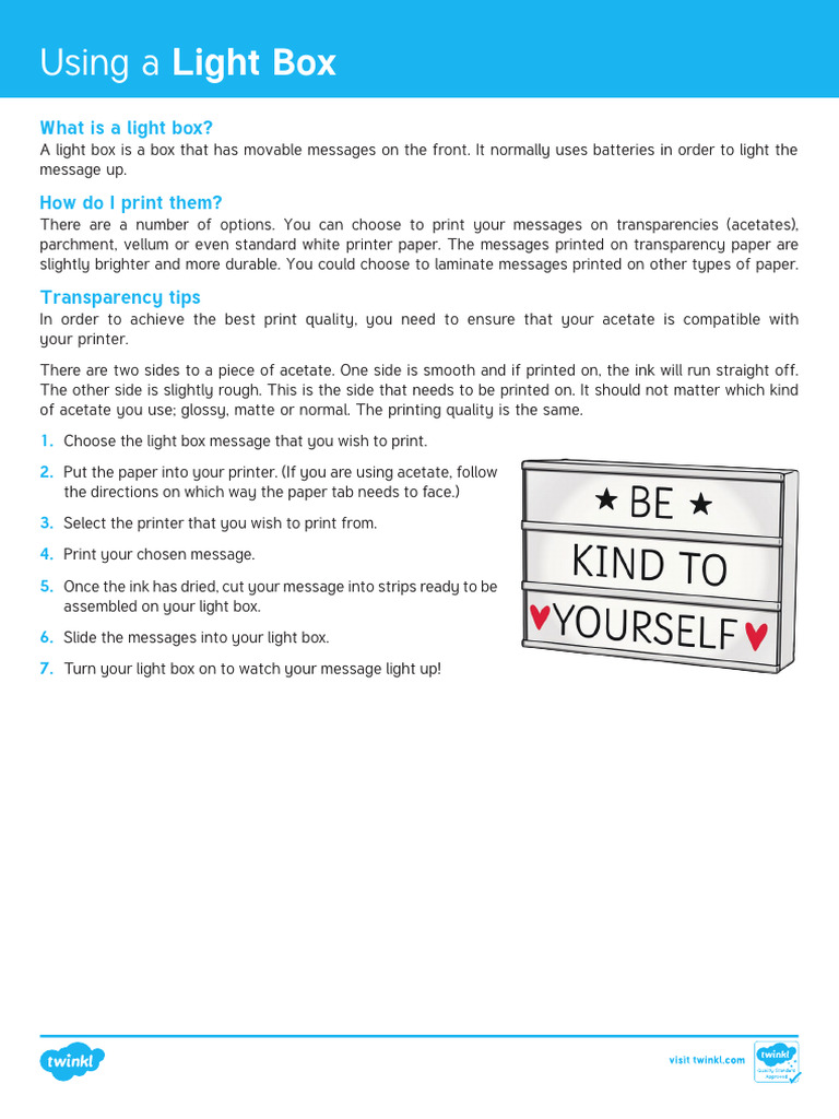 Teacher-Guidance - Light Box | PDF | Home & Garden | Computers